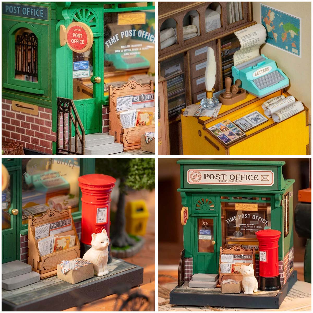 DIY Miniature House Kit - Century Post Office – Happy Up Inc Toys & Games