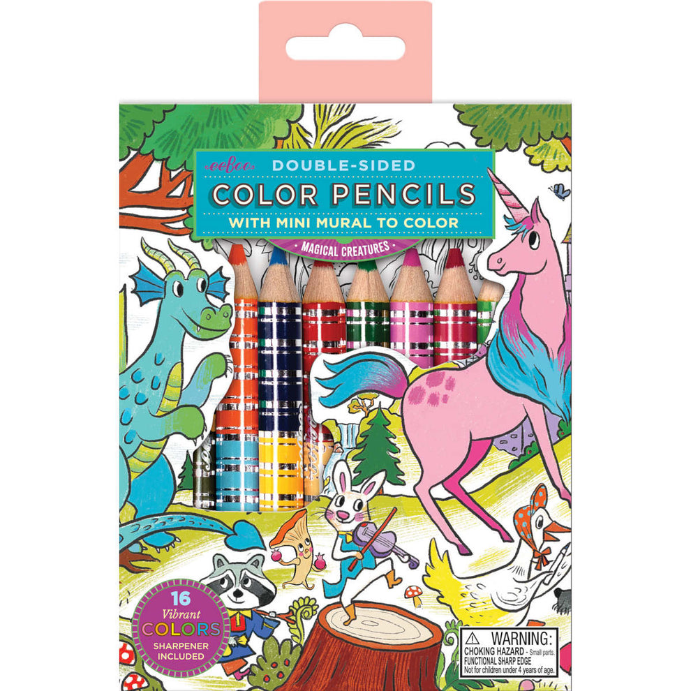 Magical Creatures Double-Sided Colored Pencils with Mini Mural – Happy ...