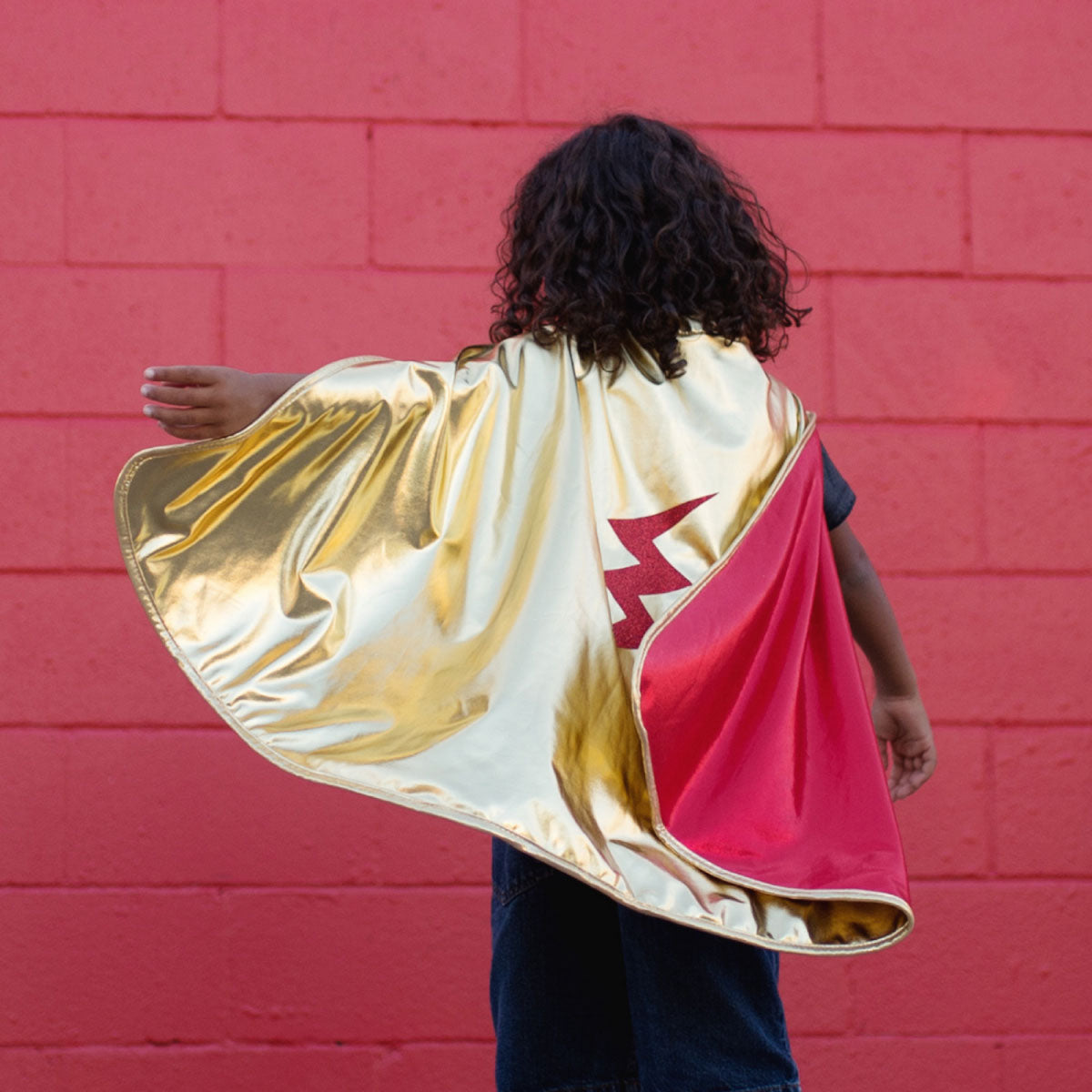 Gold and Red Reversible Wonder Cape – Happy Up Inc Toys & Games