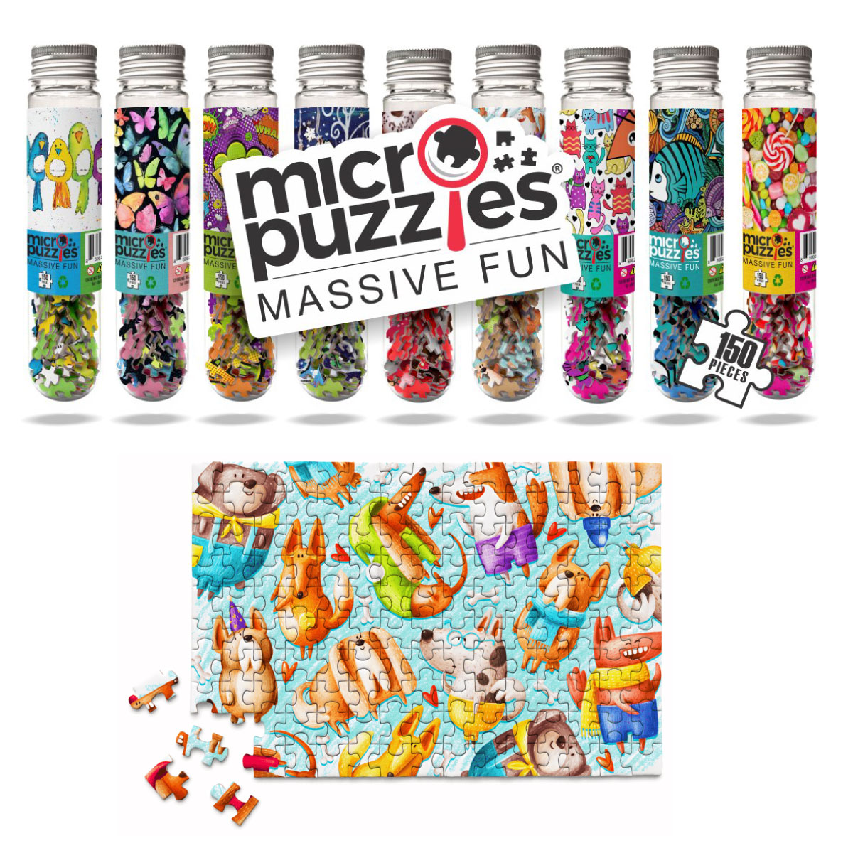 Micro Puzzles 150 pc Mini Jigsaws – Happy Up Inc Toys & Games