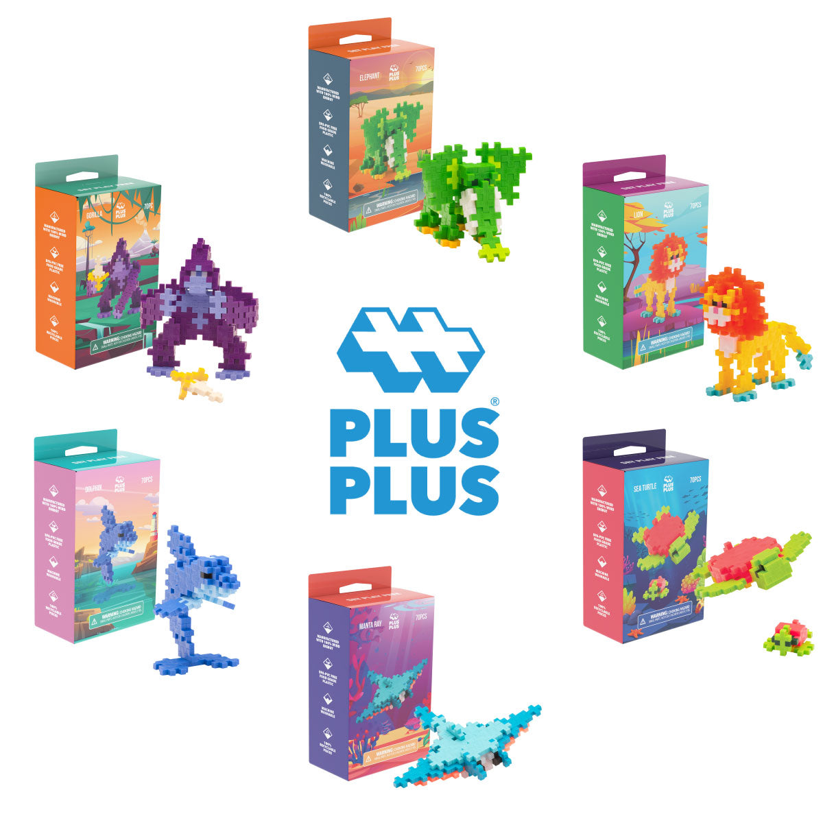 Plus-Plus Animals 70 Piece Boxed Sets – Happy Up Inc Toys & Games