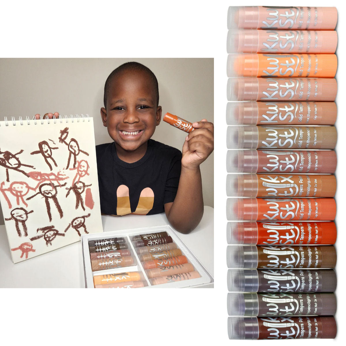 Kwik Stix Global Skin Tones Solid Tempera Paints - 14 Colors – Happy Up ...
